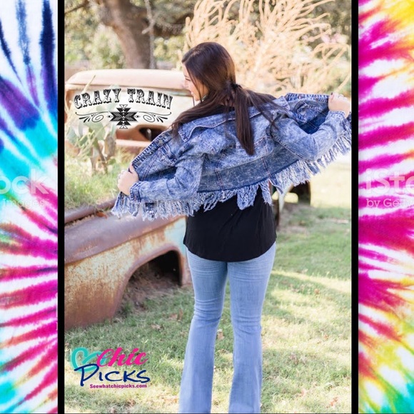 Crazy Train | Jackets & Coats | Crazy Train Denim Darling Fringe Denim ...